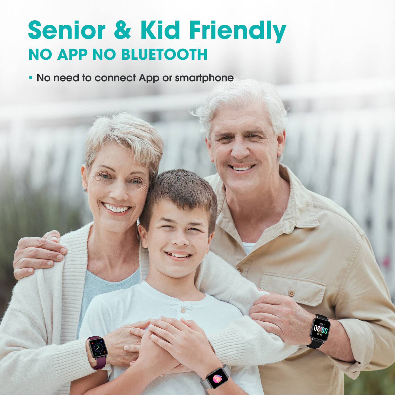 Senior Friendly Smart Watch – No Phone & App Needed – Tykoit